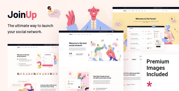 Join Up 1.2 - BuddyPress Community Theme - GPL Plugins Club