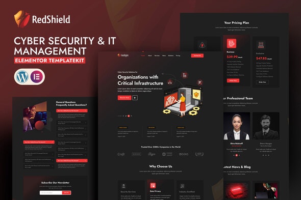 RedShield Cyber Security & IT Management Template Kit - GPL Pugins Club