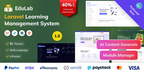 Edulab LMS 1.9 - Laravel Learning Management System with Tailwind CSS ...