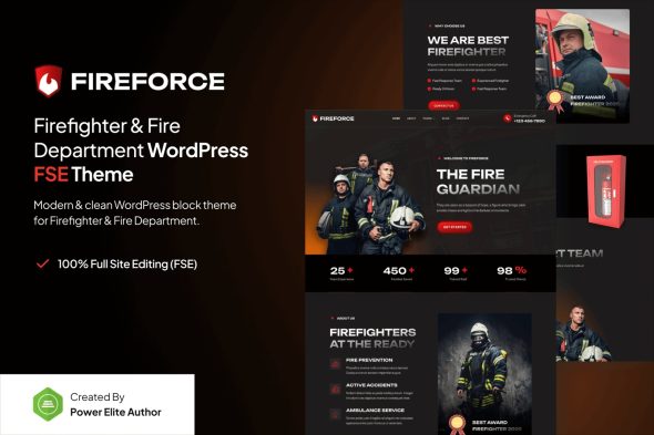 Fireforce 1.0.0 - Firefighter Department WP Theme - GPL Plugins Club